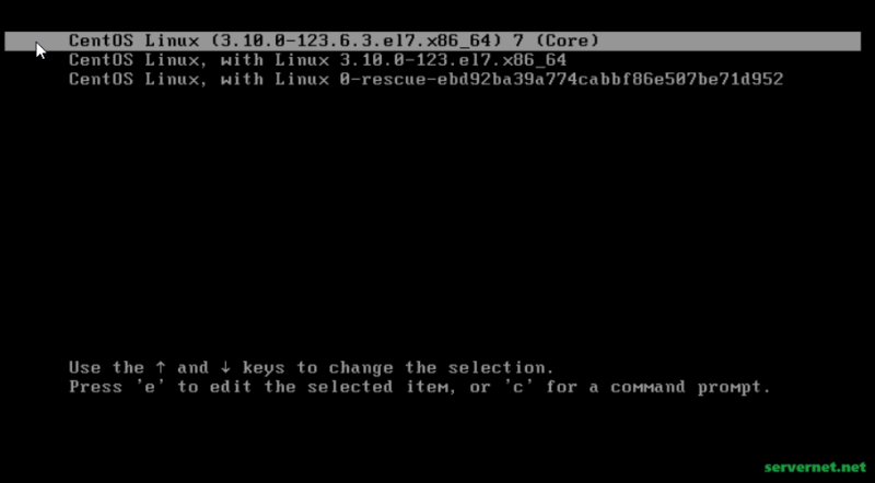Root Password Reset (CentOS) | server.net - blog